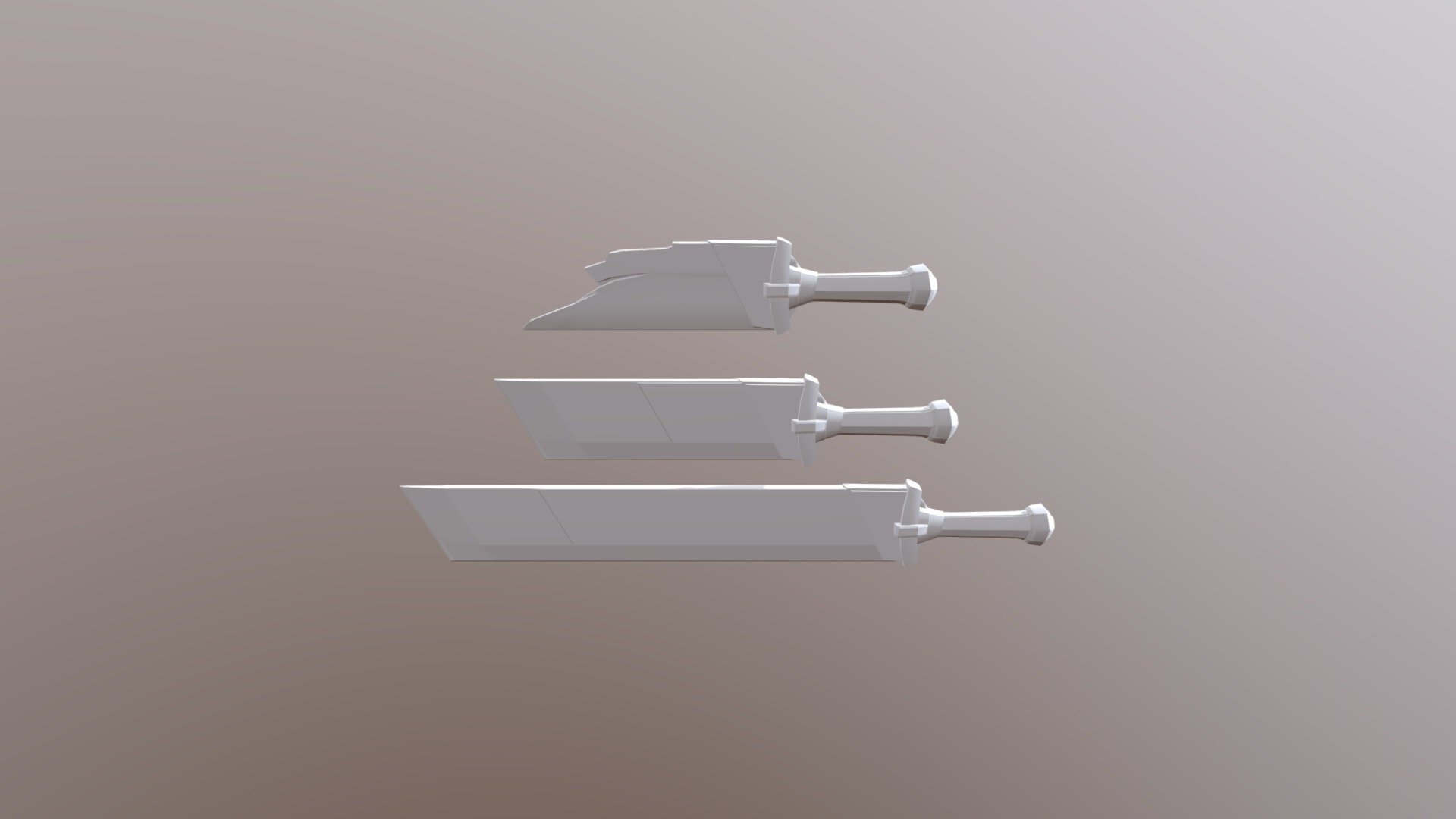 W.I.P three shapes of a sword - 3D model by ludwigpage [749182e ...