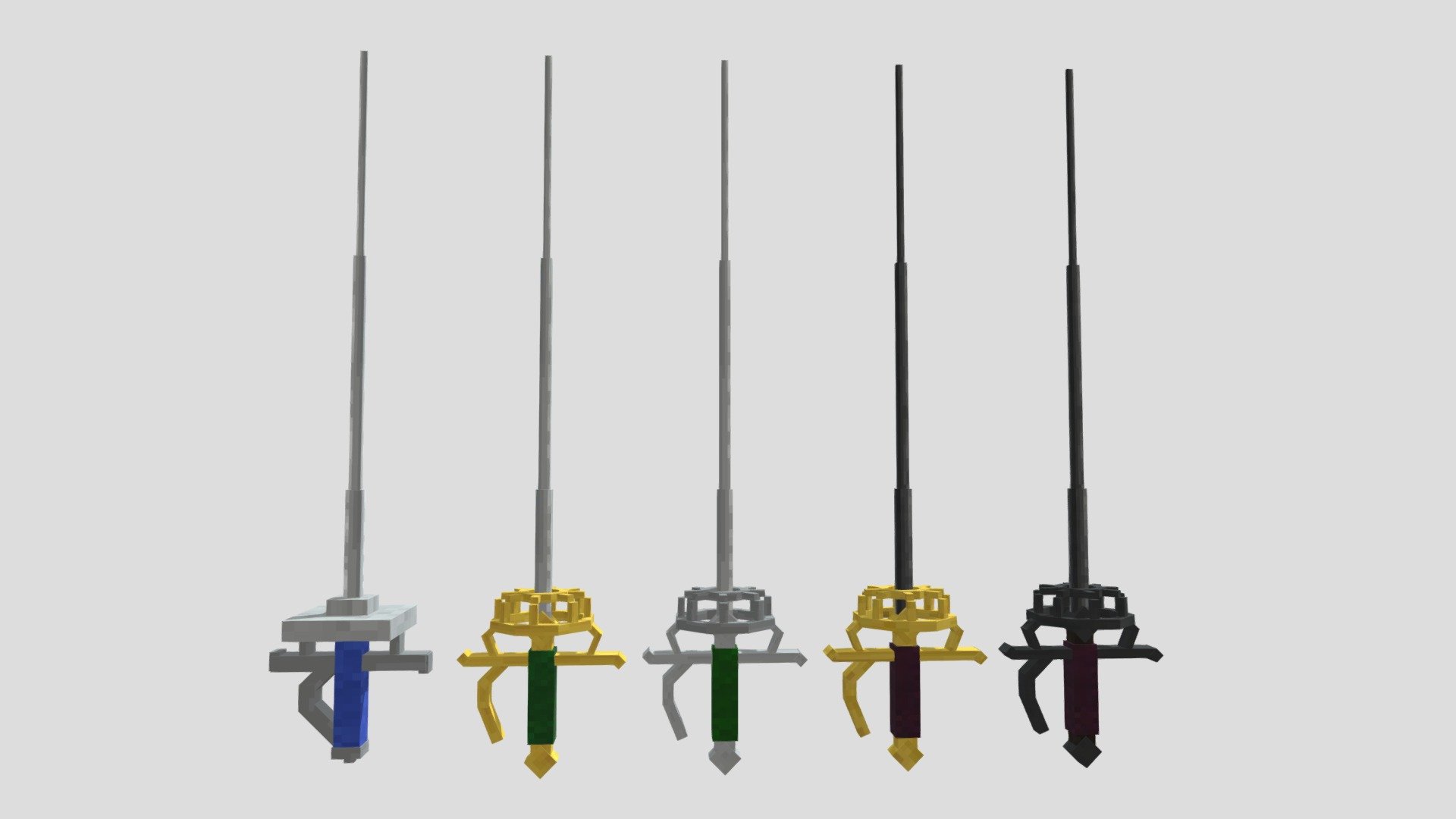 Rapier swords [Free] - Download Free 3D model by Marrow ...