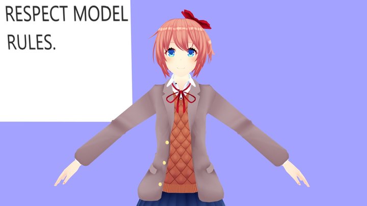 Doki Doki Literature Club 3d Models Sketchfab