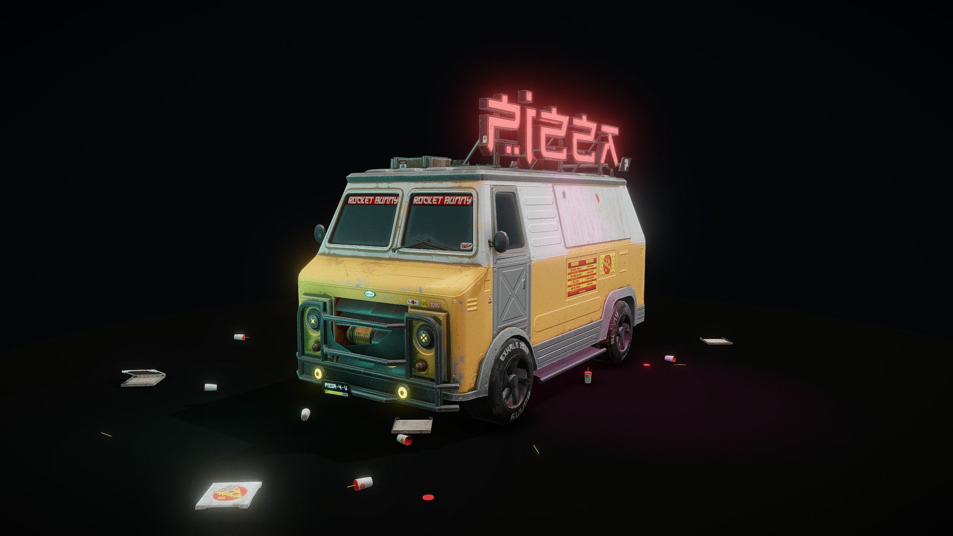 PIZZA_VAN - 3D model by EXHALE (@design.ruben) [749854b] - Sketchfab