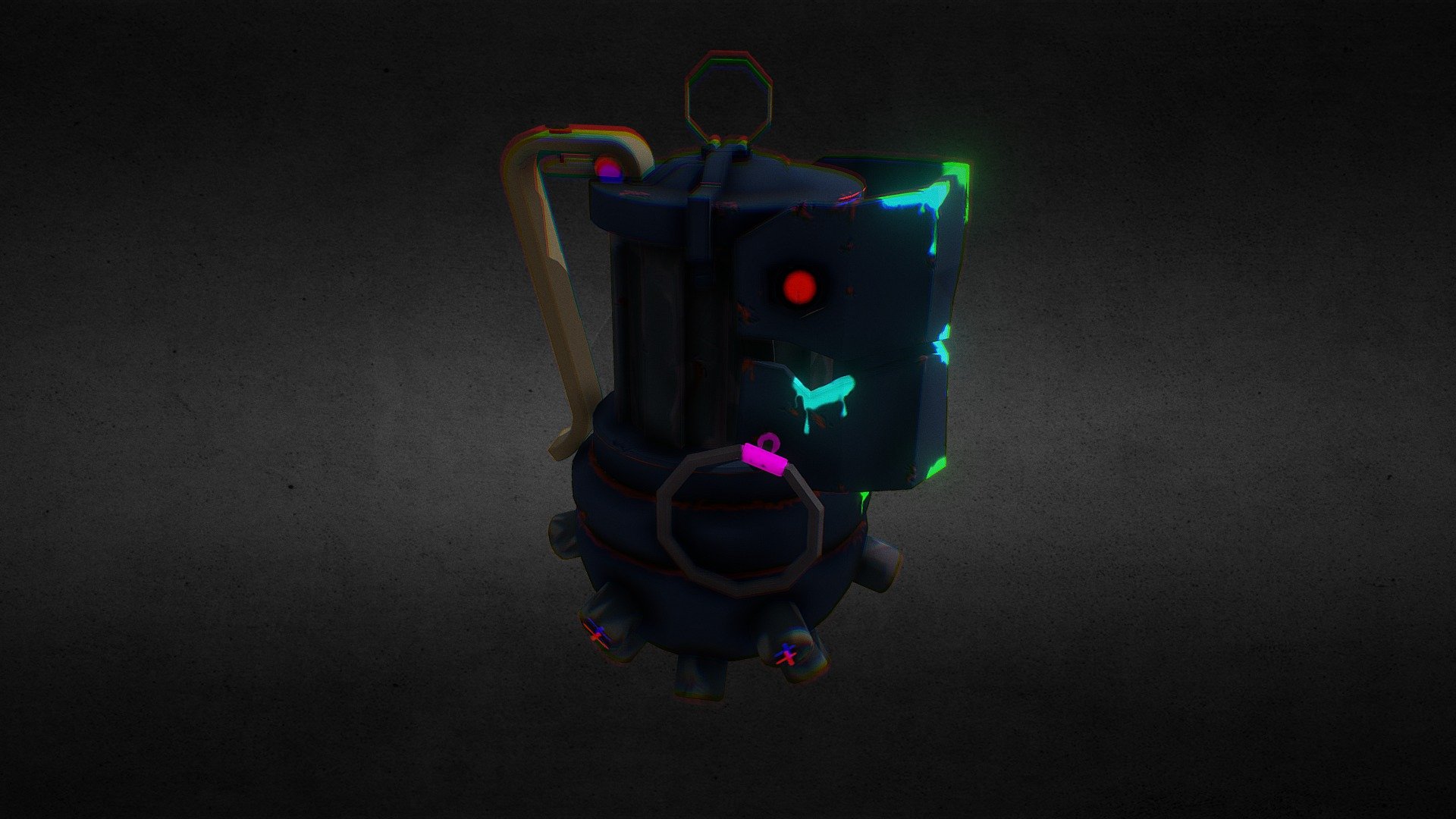 Jinx BOOM Grenade - Download Free 3D model by 8bit (@8_bit) [7499ce0 ...