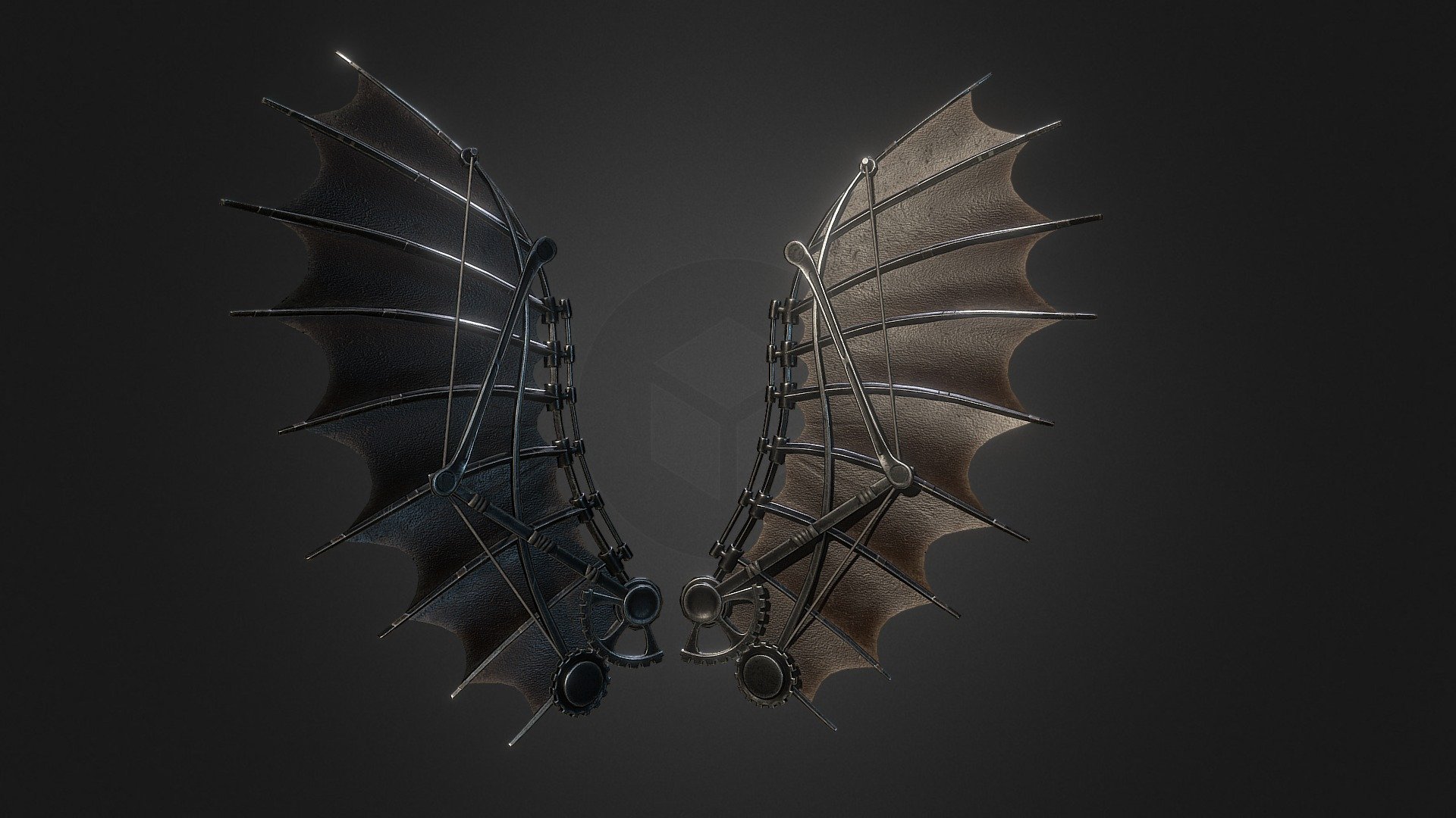 Ornate Clockwork Wings Metal/Leather - 3D model by Portalarium [74a7a86 ...