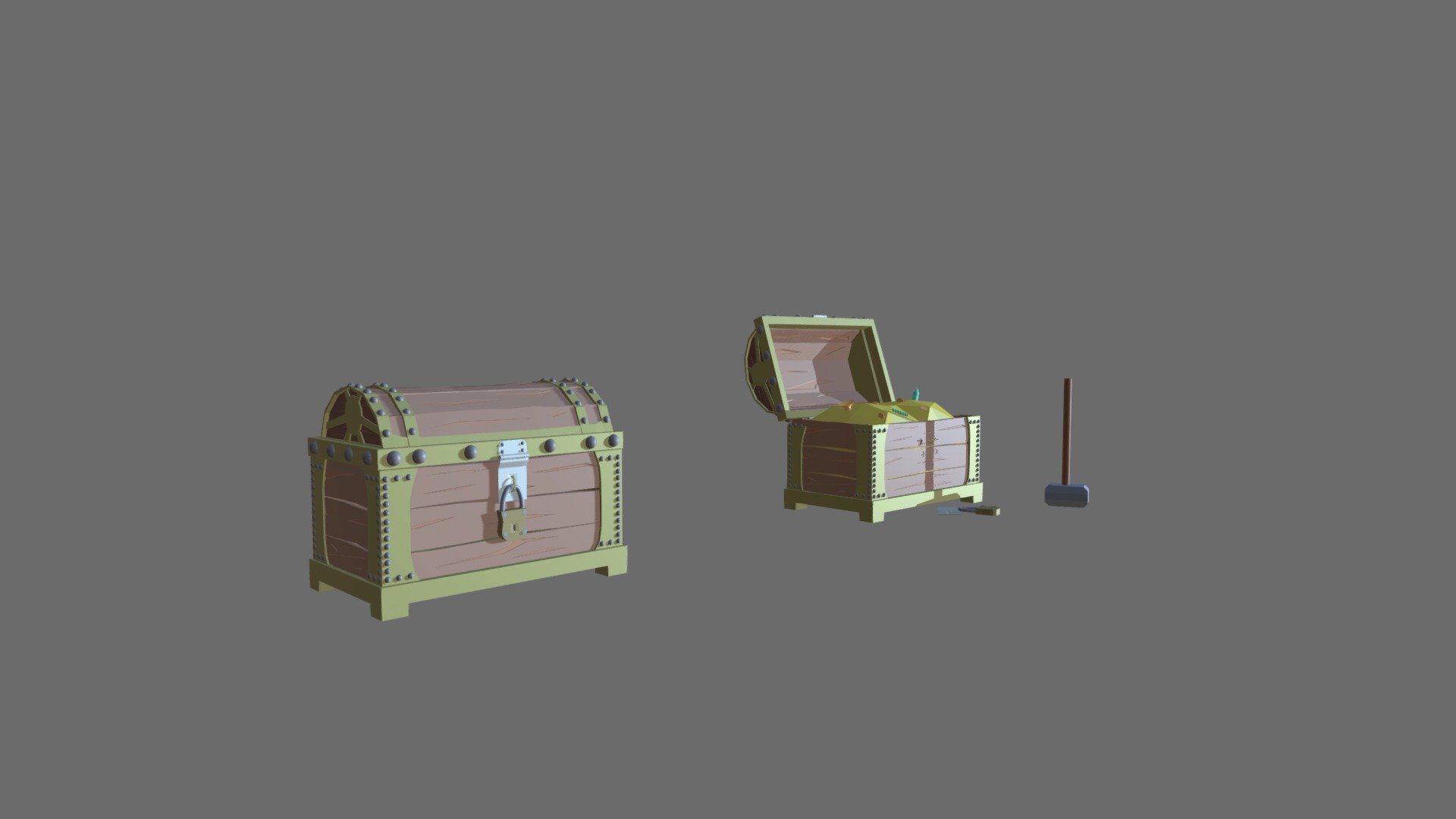 Treasure Chest - 3D model by hungryeddo [74b280a] - Sketchfab