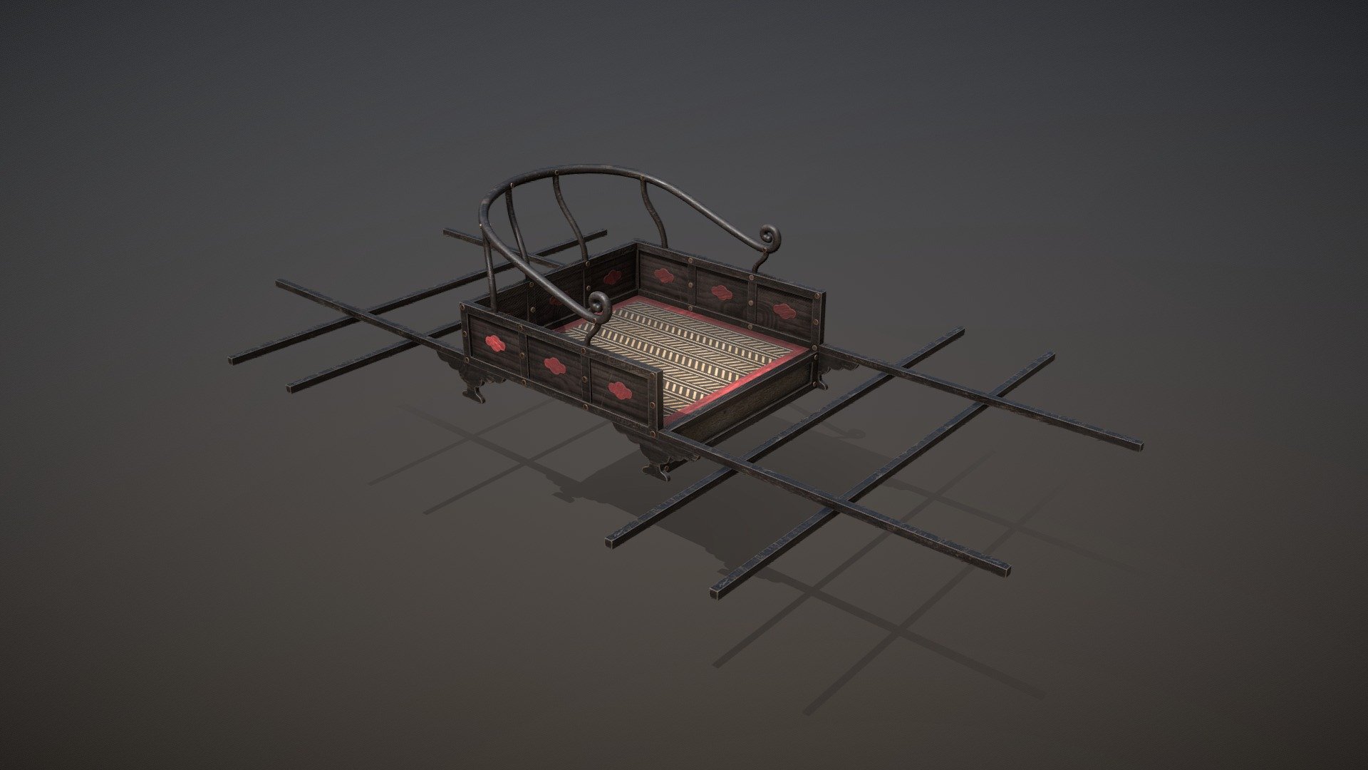 Korean Palanquin - Sogyo (Joseon Tongsinsa) - Buy Royalty Free 3D model ...