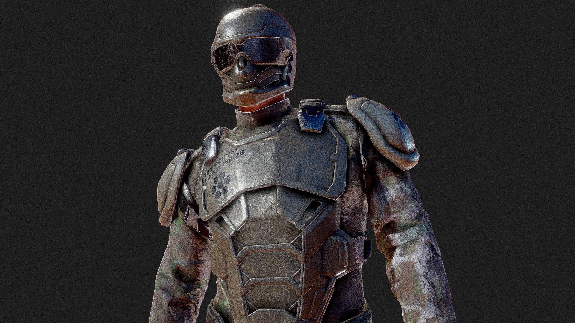 Forest Corps Trooper Rigged + Animated - Buy Royalty Free 3D model by ...