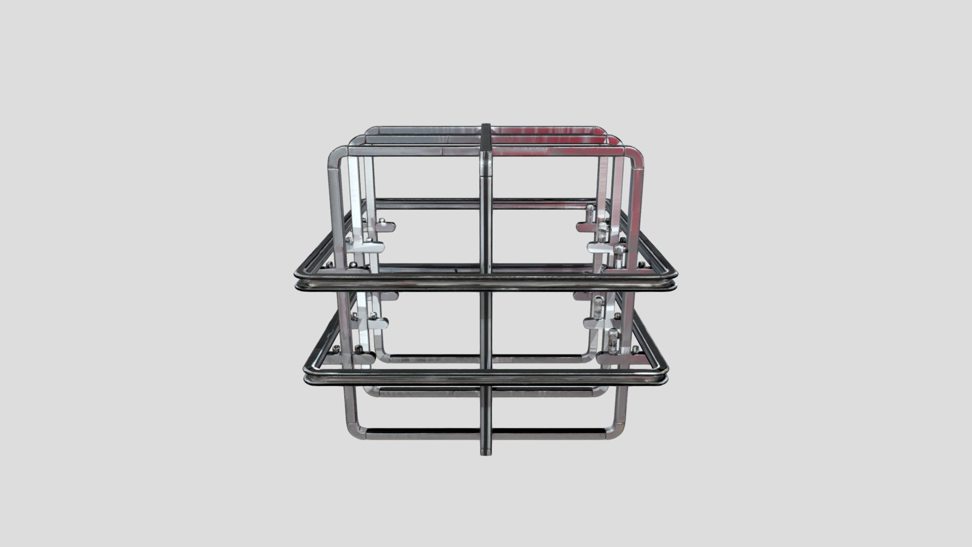 Interlocking rectangular frame structure - 3D model by kevstib [74b78e6 ...
