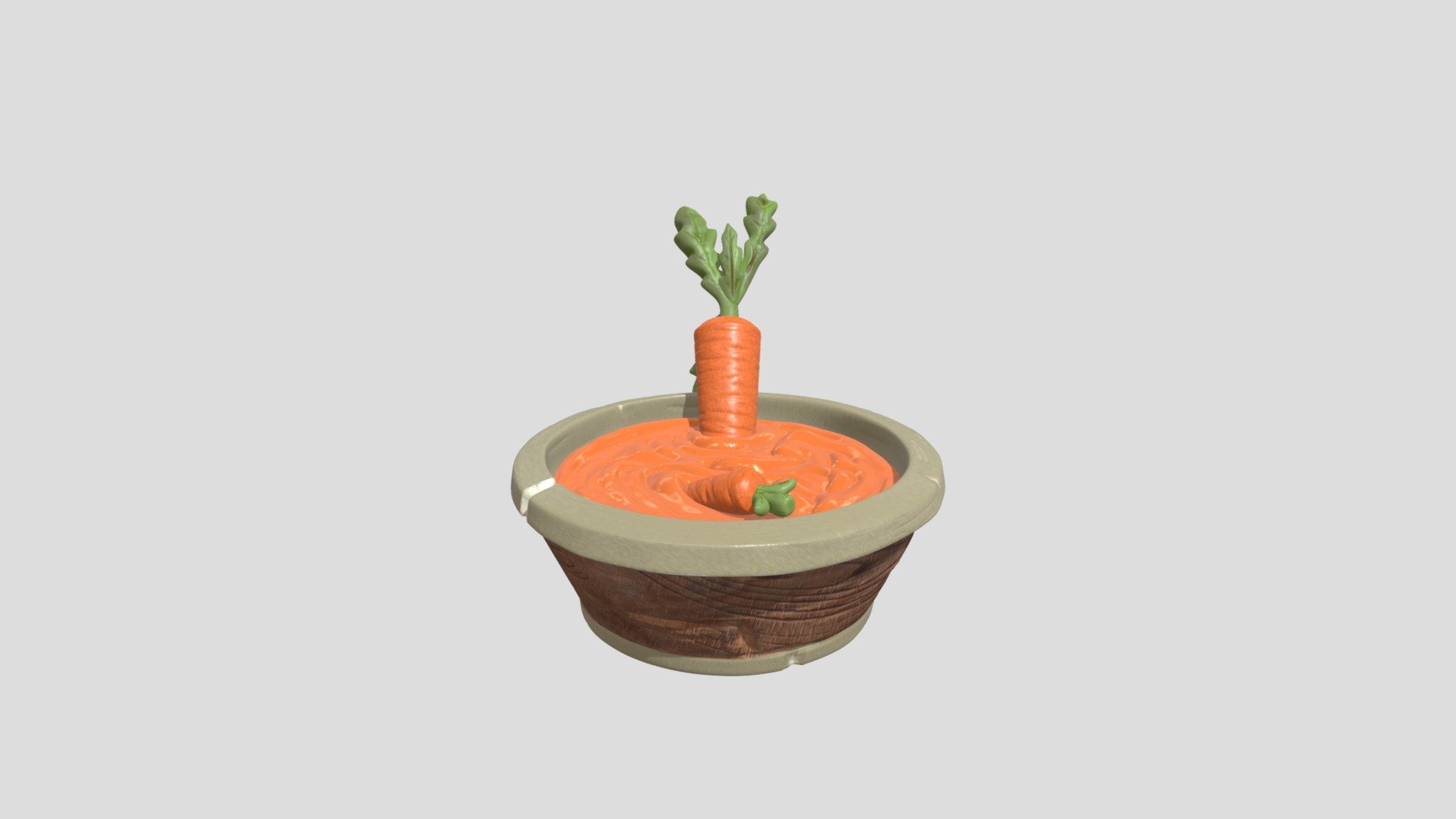 Carrot soup - 3D model by P Spruce (@pebblespruce) [74b9772] - Sketchfab