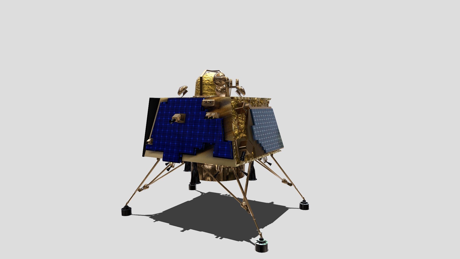 Chandrayaan-3 Vikram Lander - 3D model by Dev Desai (@desaidev242003) [74bb610] - Sketchfab