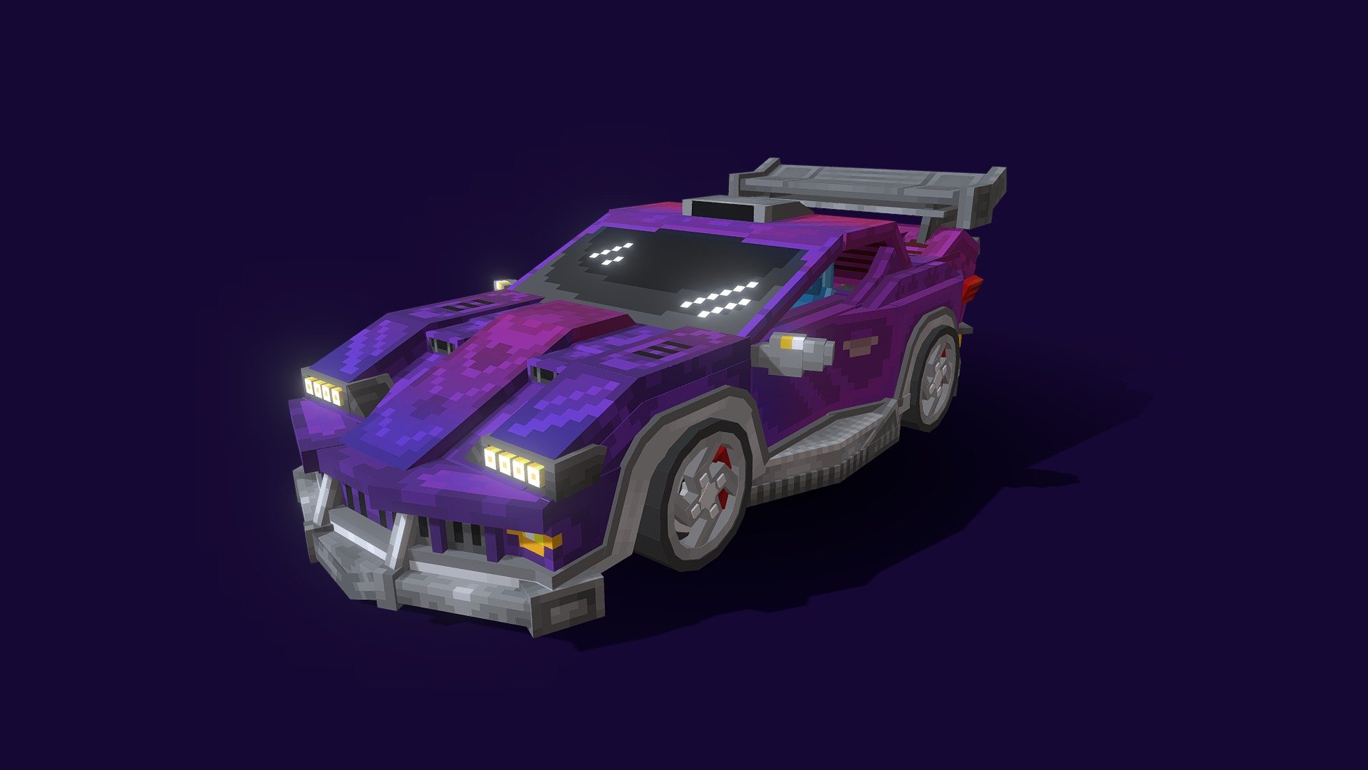 Minecraft Sport Car by Cazfps - 3D model by cazfps [74c0626] - Sketchfab