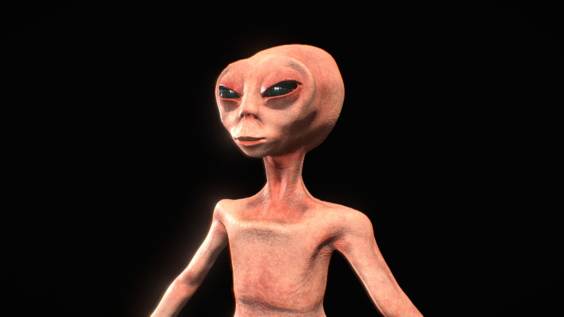 Realistic Alien (Grey) Mid Poli - Download Free 3D model by Graphetta ...