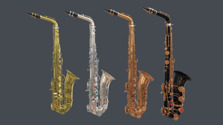 Saxophone 3D models - Sketchfab