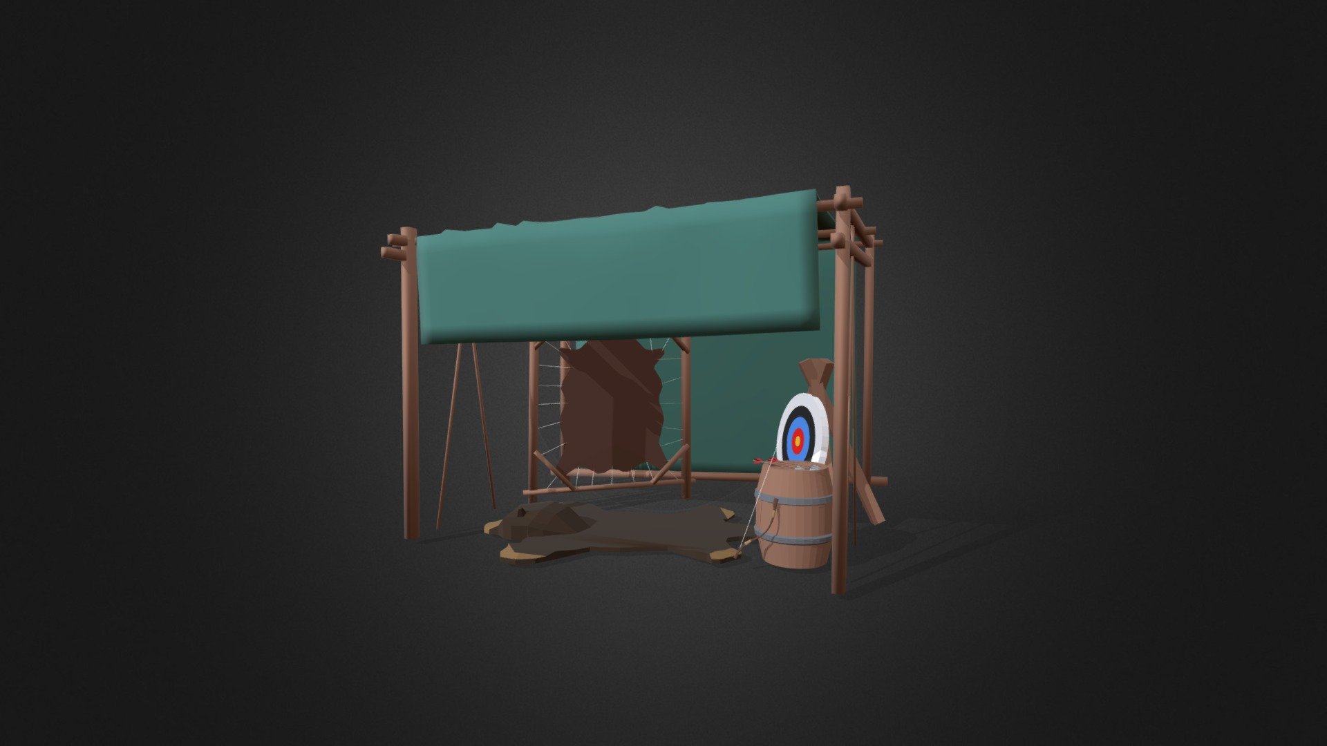 Low Poly Market Stand - 3D model by timmol [74c8919] - Sketchfab