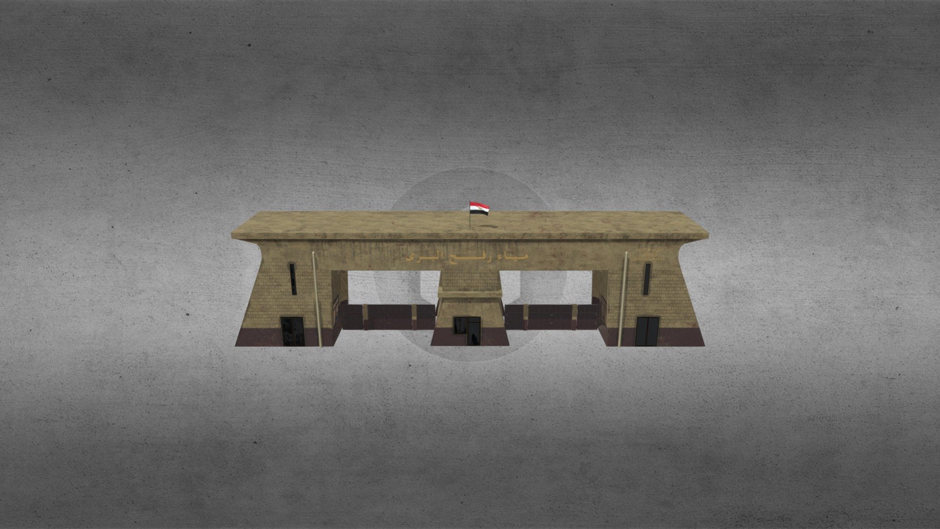 Rafah Border Crossing - 3D model by OMARAW (@omarkh.cgi) [74cc21f ...