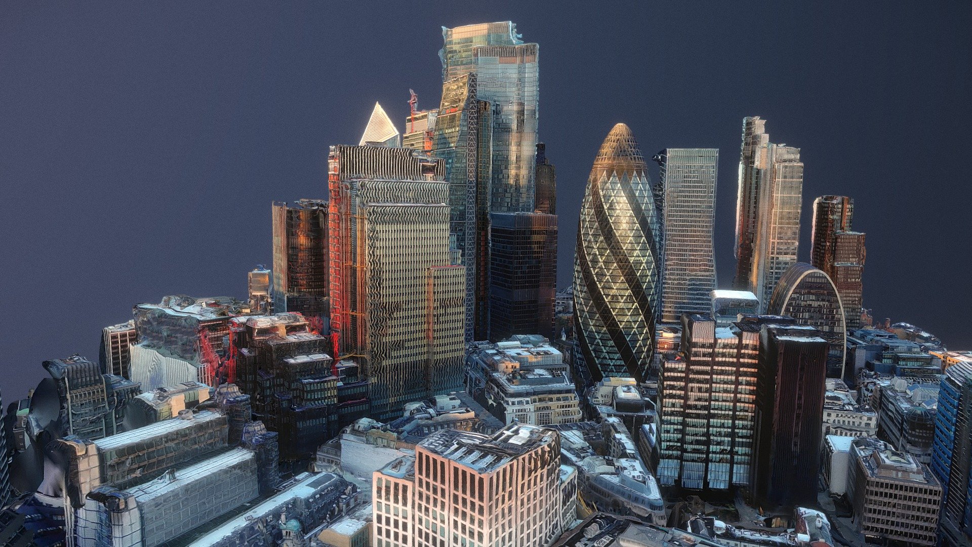 London Financial District Download Free 3d Model By 333ddd 333ddd