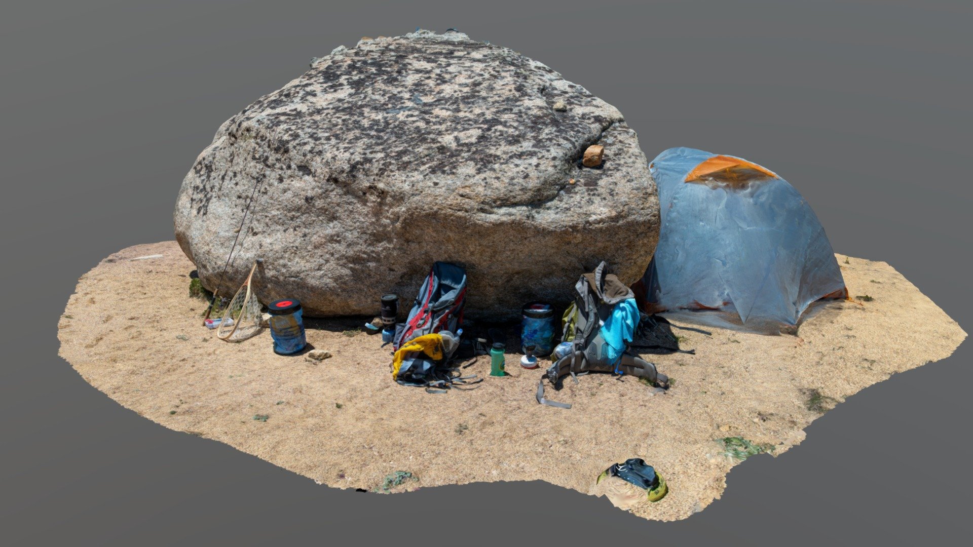 High Emigrant Lake Camp Site - Depth Map Version - 3D model by ...