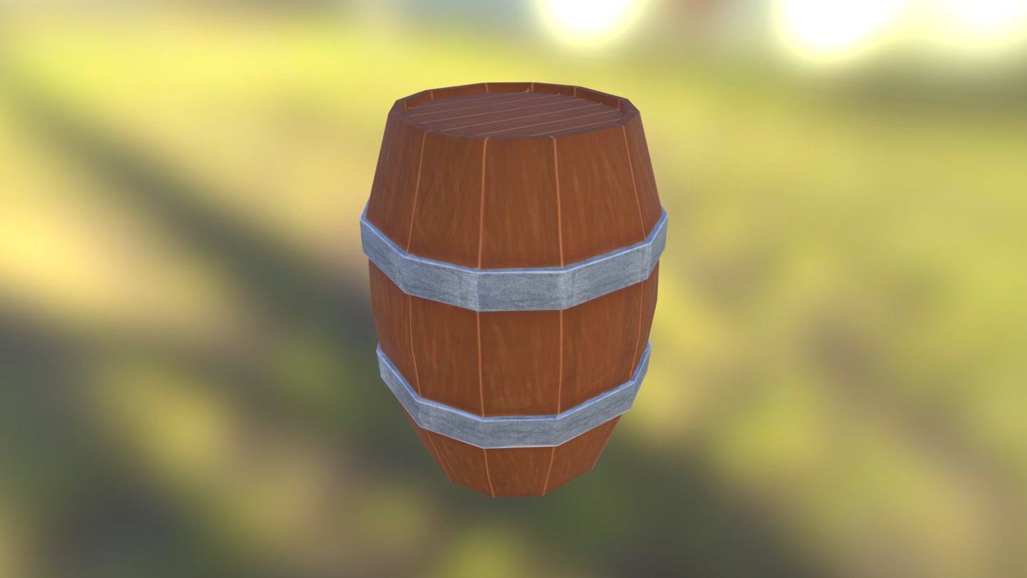 Low poly barrel - 3D model by lukat33 [74d767b] - Sketchfab