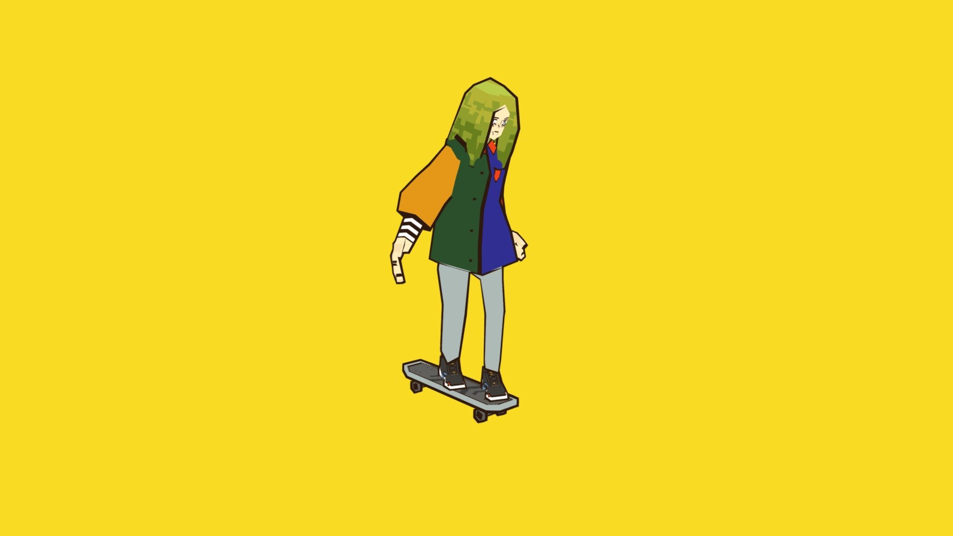 Skater Girl 3d Model By Dutchdinosaur [74d87f1] Sketchfab