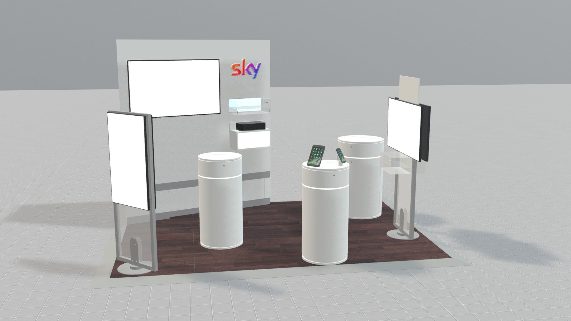 14 TRADE BOOTH 4 x 3mt. WITH TRIANGULAR STORAGE - 3D model by RM Milano ...