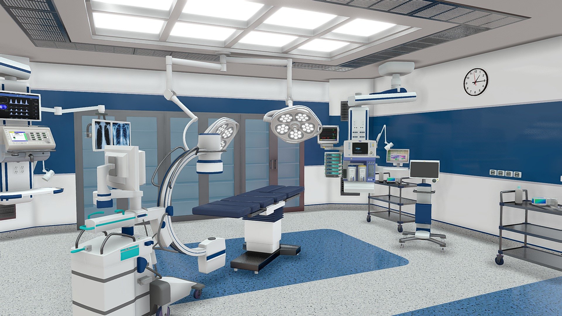 MEDICAL SPACES-SURGICAL OPERATION ROOM 3D model - 3D model by Studio ...