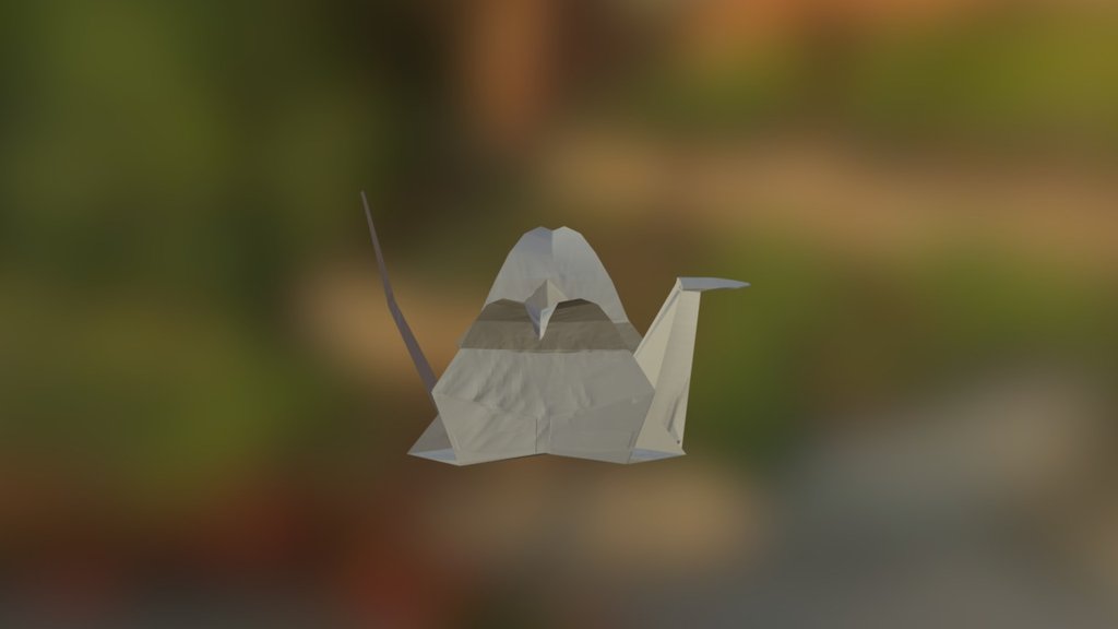Paper_crane - 3D model by Ashtronaut (@nightyknight) [74d95b1] - Sketchfab