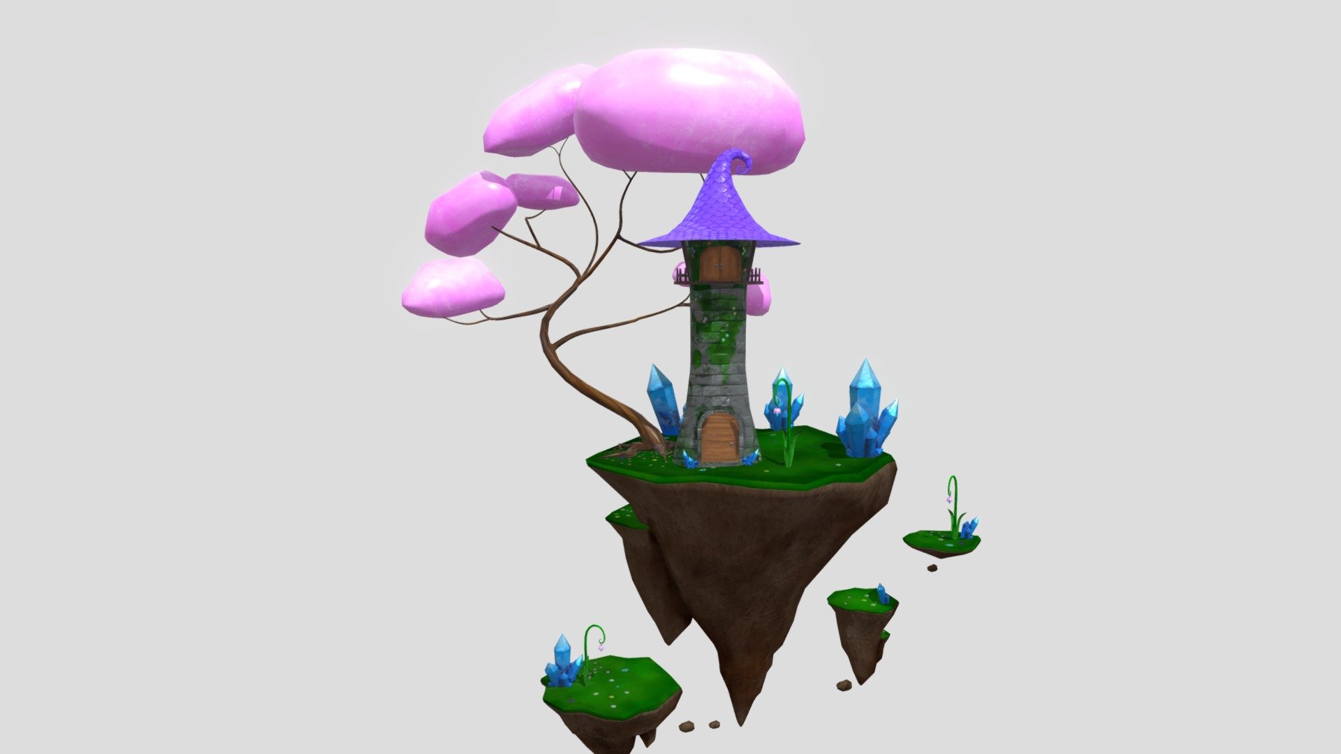 Wizard's Floating Tower Diorama - 3D model by ClumsyMay [74dabfa ...