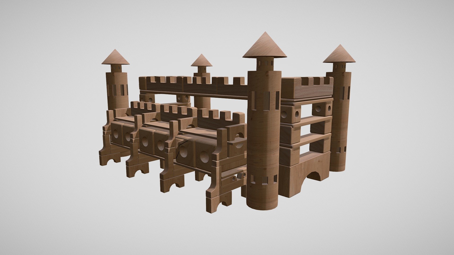 Block castle - Download Free 3D model by choi464 [74dbc25] - Sketchfab