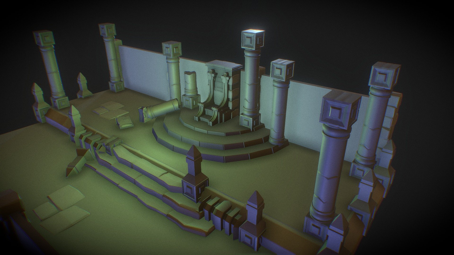 Low Poly Dungeon - 3D model by Trippo [74dff95] - Sketchfab