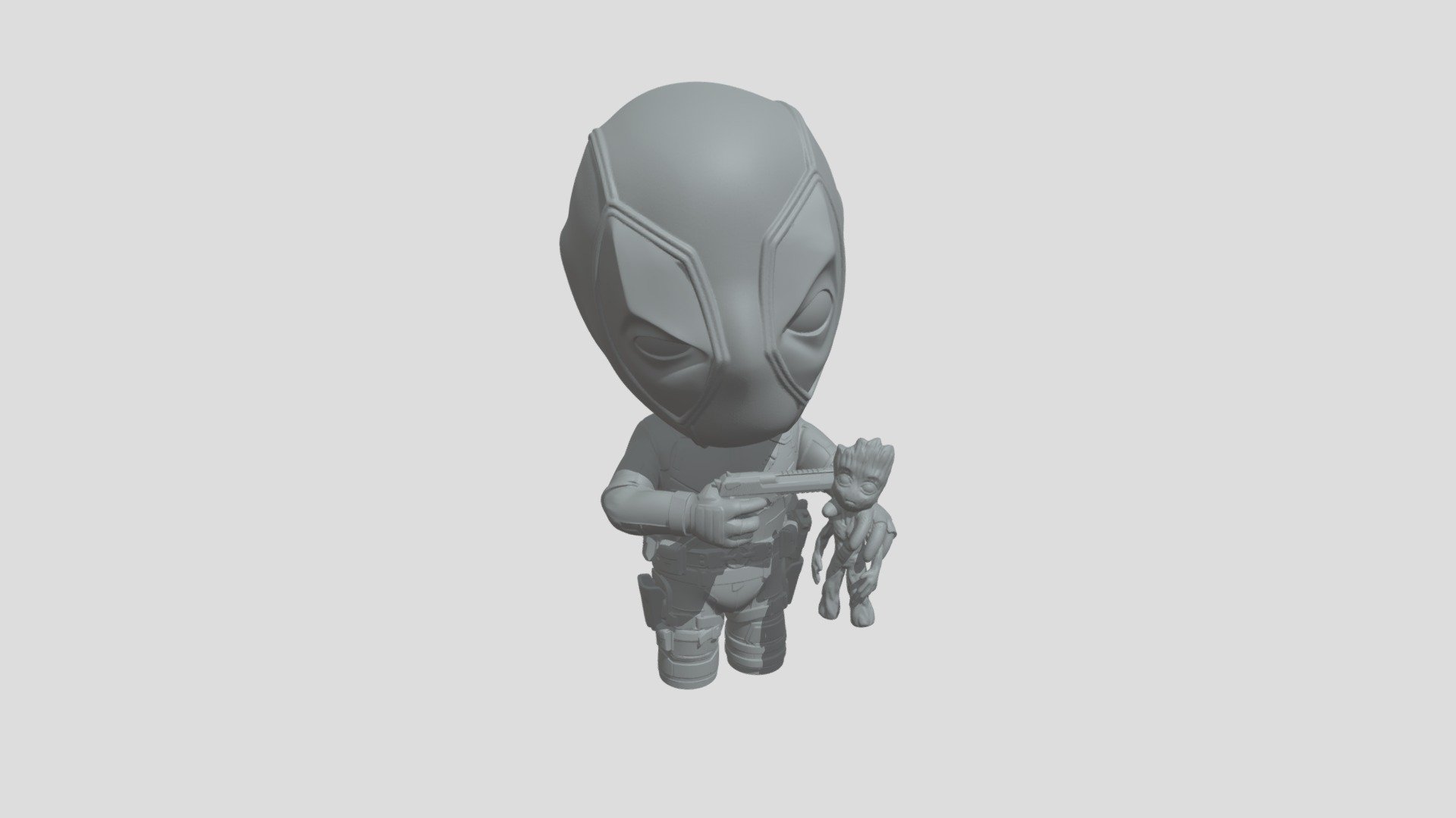 Deadpool vs Groot 3d print model - 3D model by qump13 [74e15c6] - Sketchfab