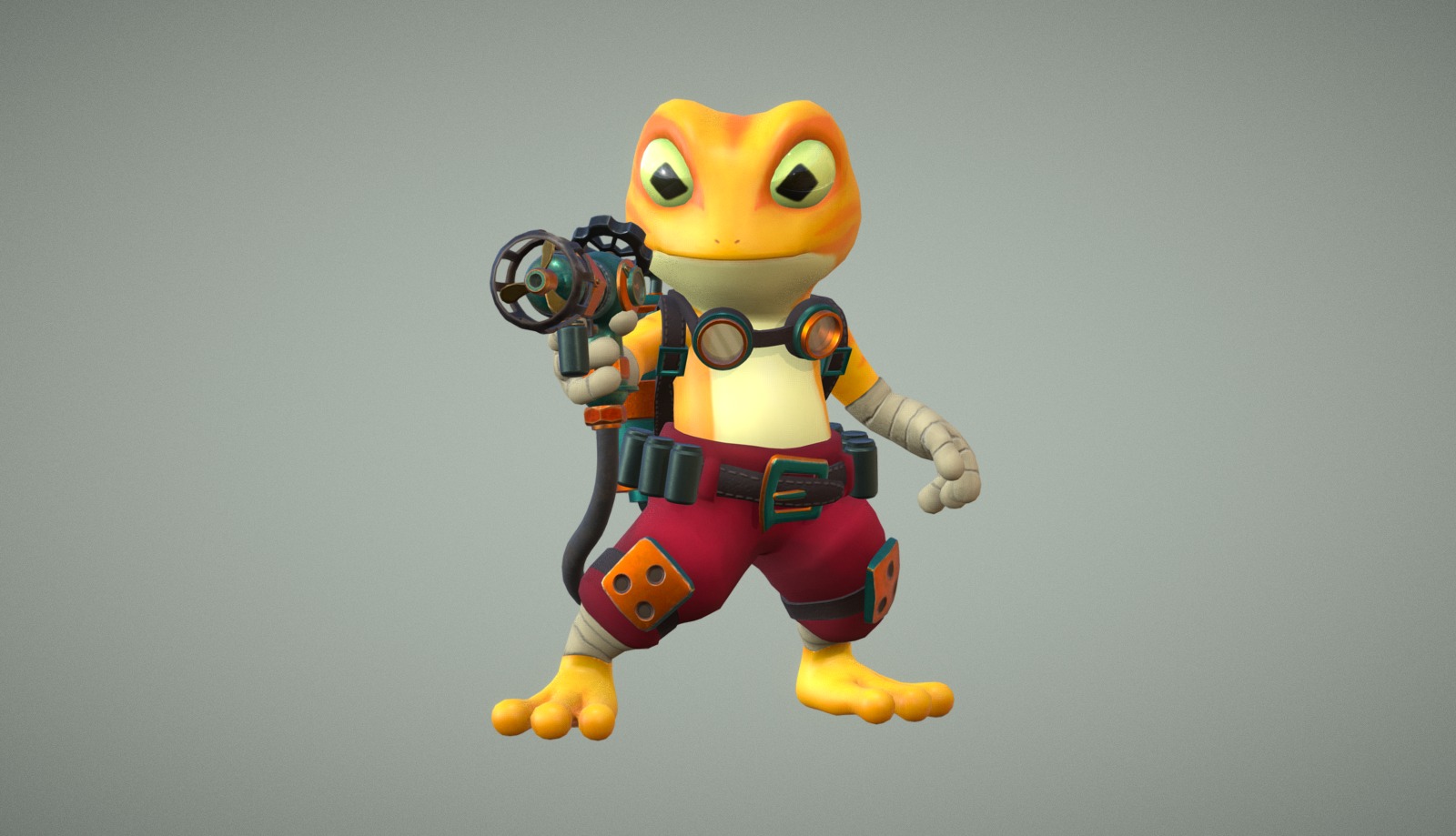 Bubble gun & Frog - 3D model by yoh (@dogsun) [74e2fa4] - Sketchfab