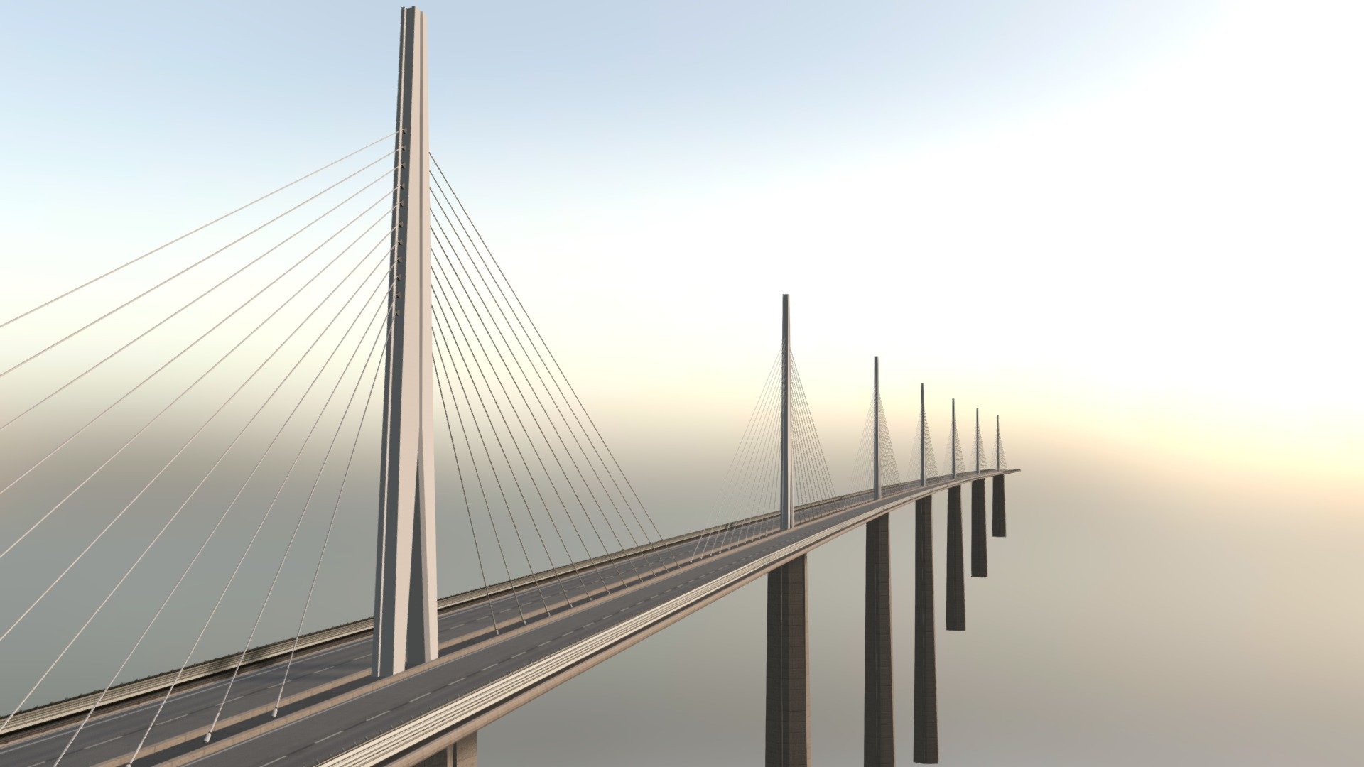 Millau Viaduc Light - 3D model by The_Ping Pro (@niktord22) [74eaf9a ...