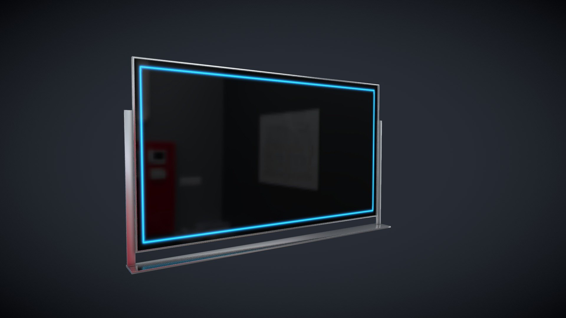 future_tv_006_silver_screen - 3D model by 3polies [74ebb40] - Sketchfab