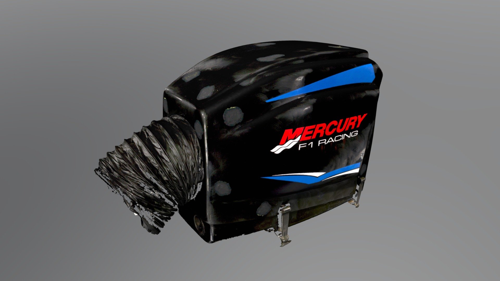 LIDAR test: Racing boat engine cover, optimized - 3D model by ...