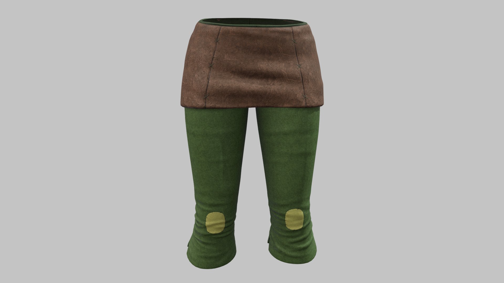 Female Medieval Steampunk Peasant Pants - Buy Royalty Free 3D model by ...