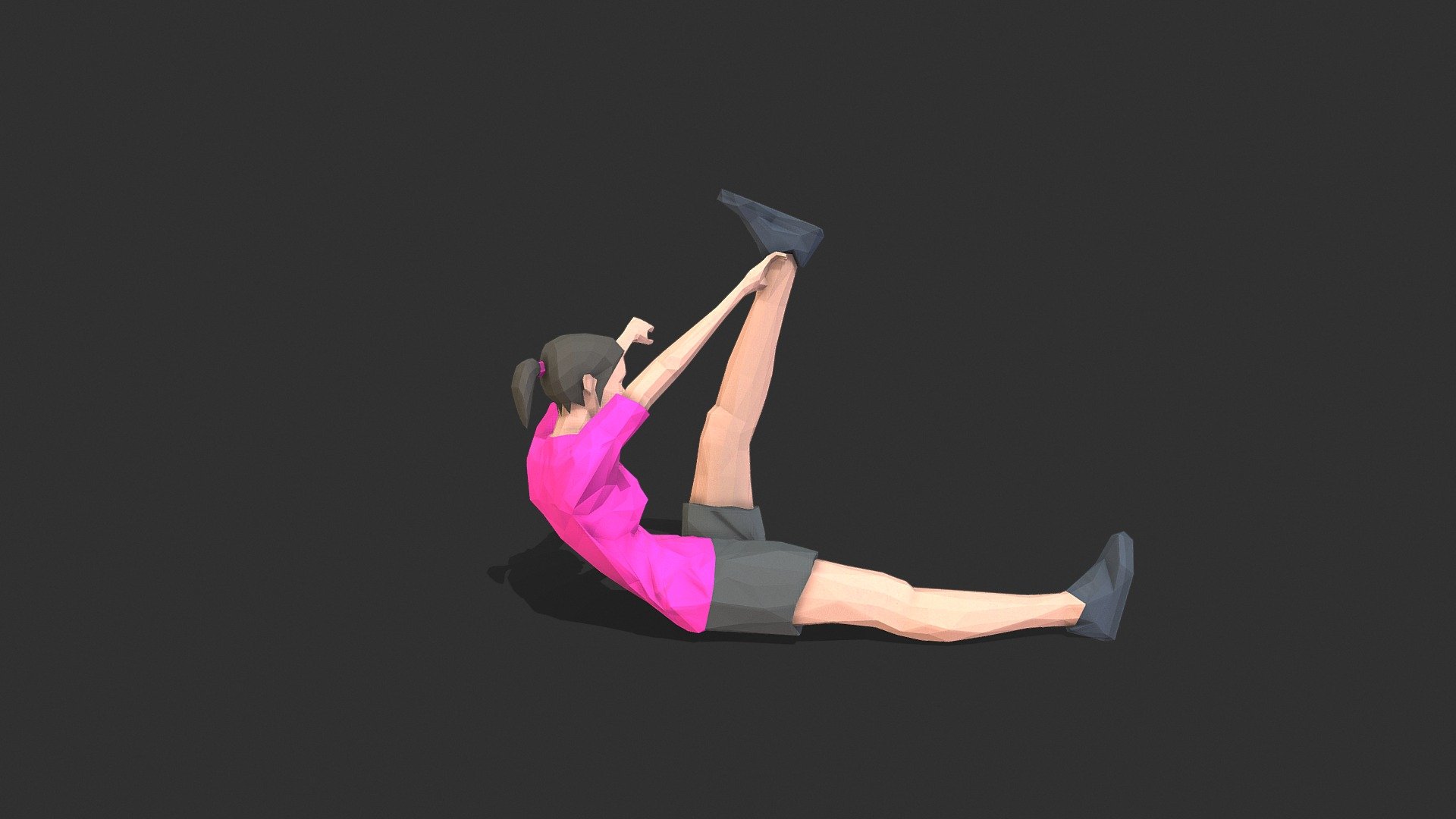 opposite hand to toe touch Exercise - Buy Royalty Free 3D model by ...