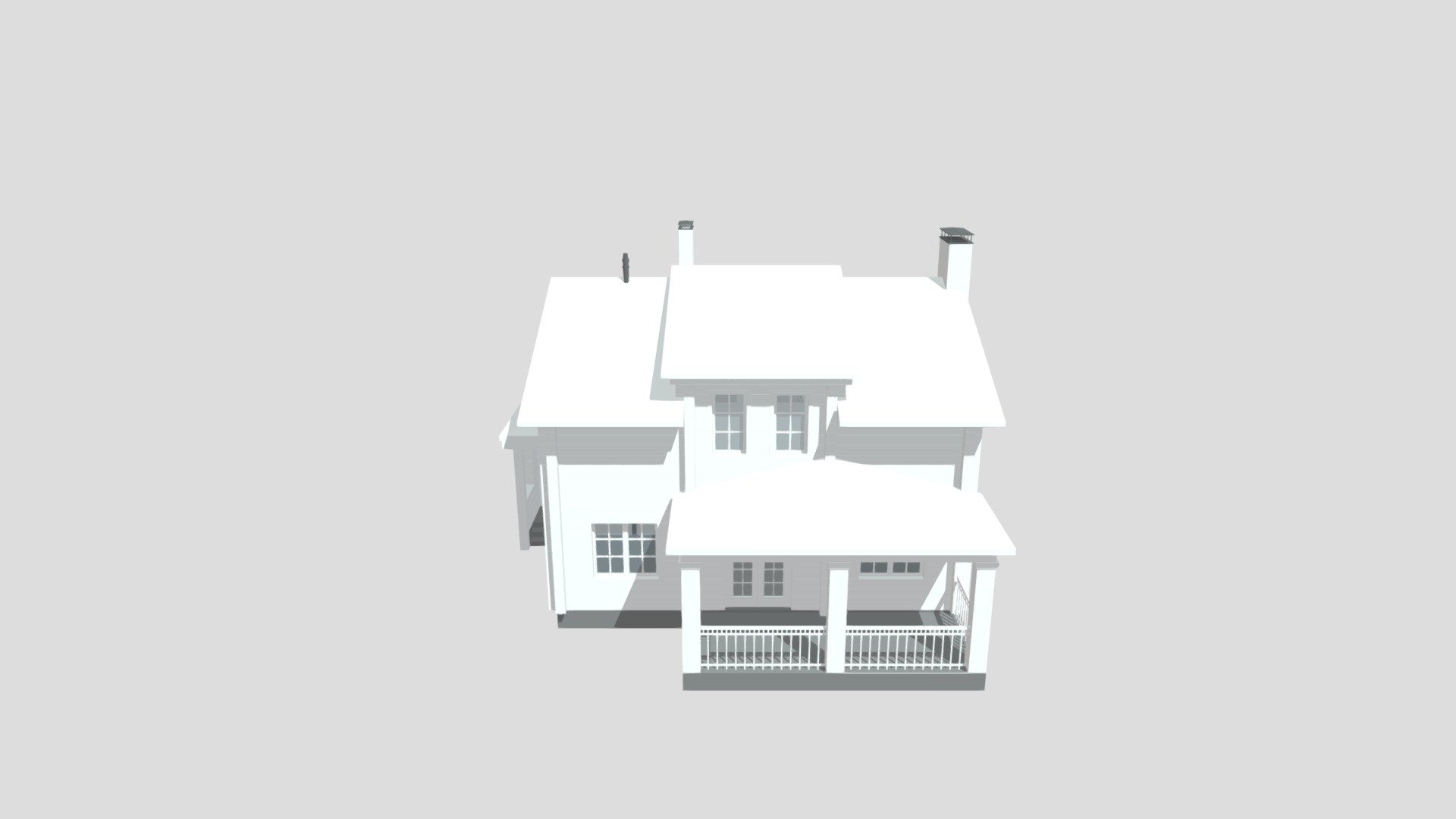 HOUSE MADE OF TIMBER - 3D model by romanmanshin [74f65d0] - Sketchfab