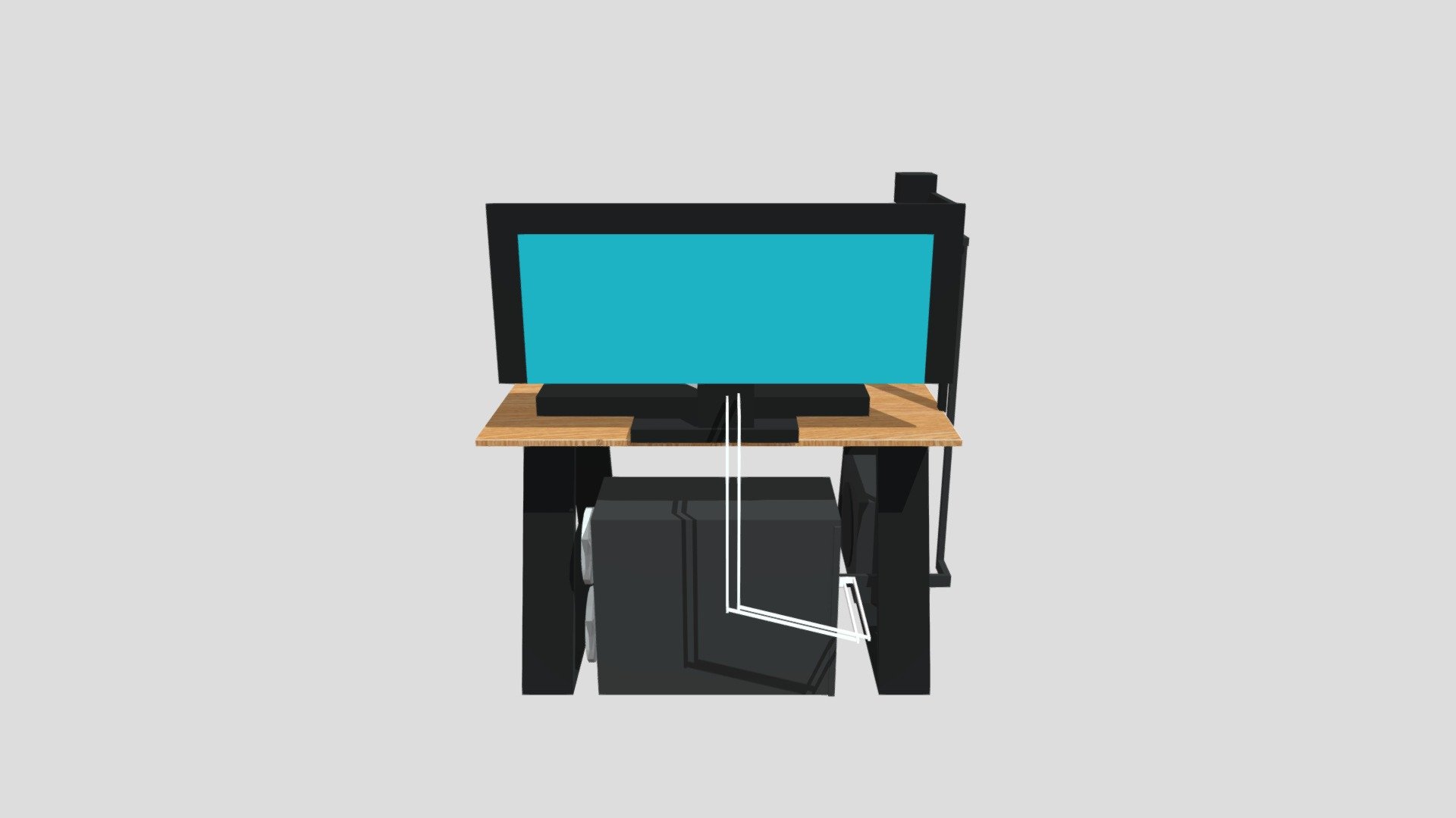 My Computer Setup - 3D model by ivoeverett12 [74f7e15] - Sketchfab