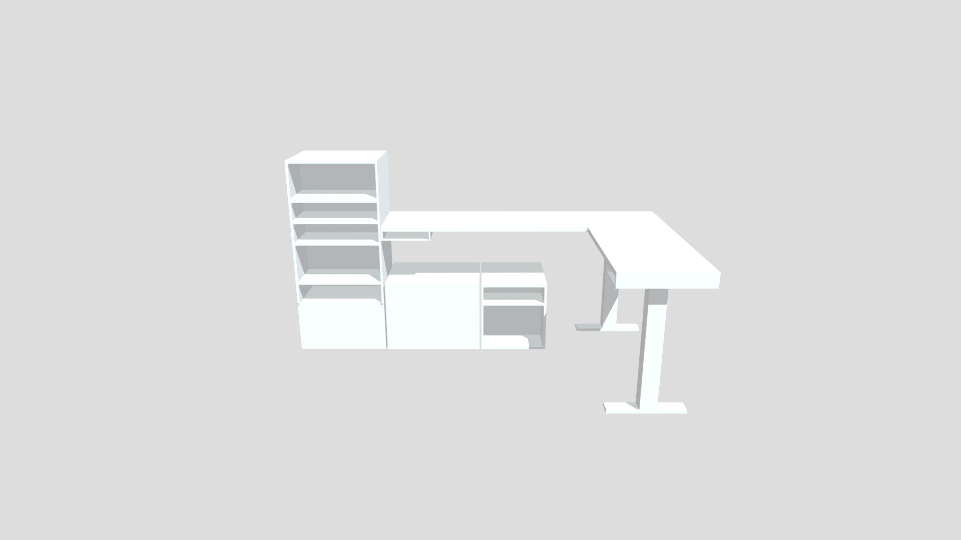 L shaped desk - 3D model by reese234 [74faaaa] - Sketchfab