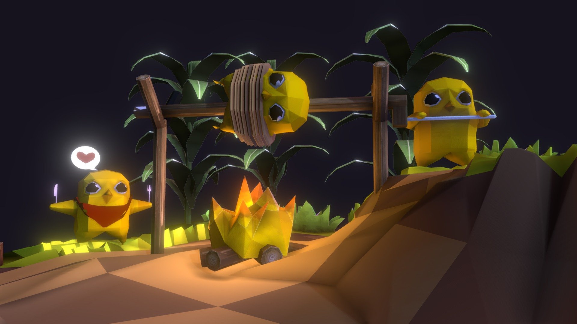 Hungry J Chick - 3D model by Jimmy08 [74fdb6b] - Sketchfab