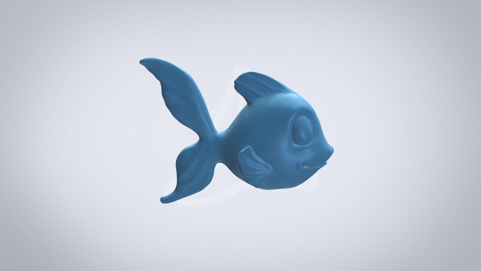 Happy fish cartoon - 3D model by shu_digital [75012f9] - Sketchfab