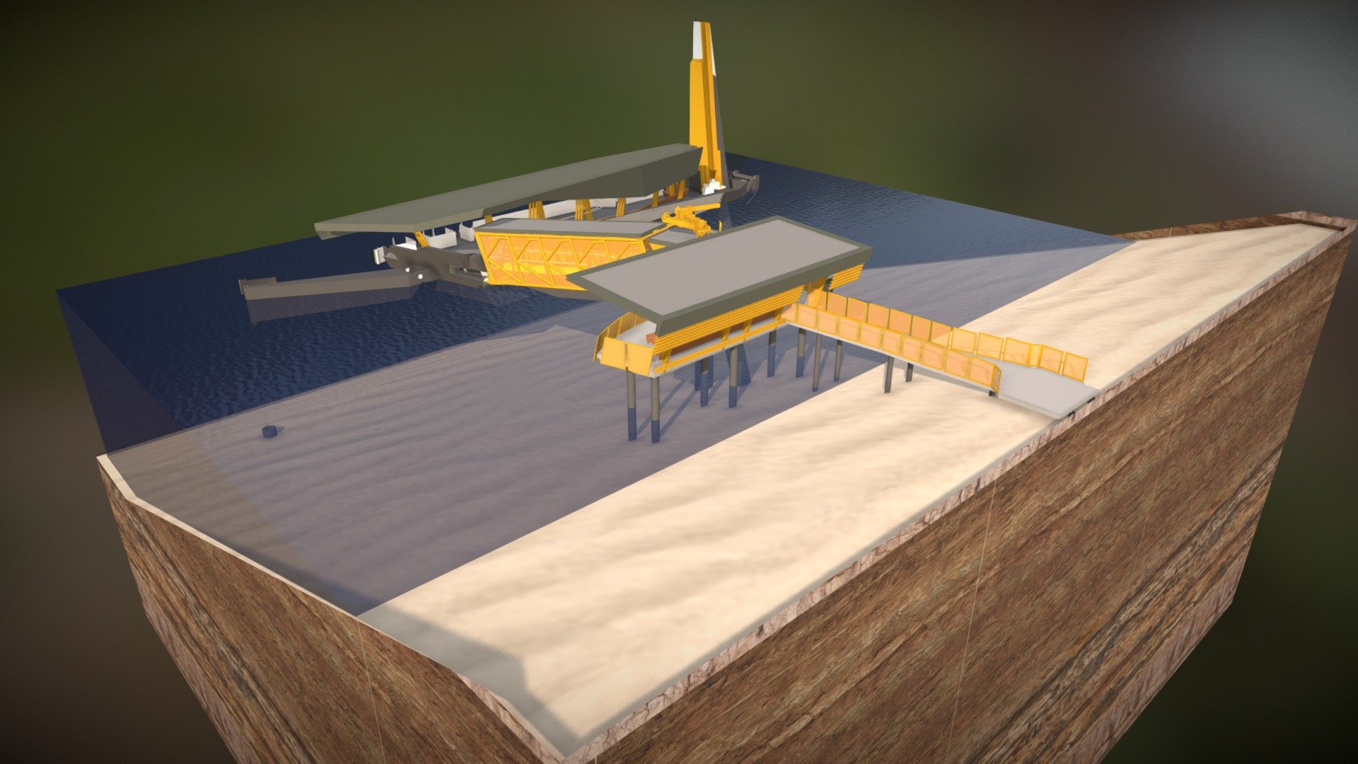 Brisbane Ferry Terminal - 3D model by bradscott [750606a] - Sketchfab