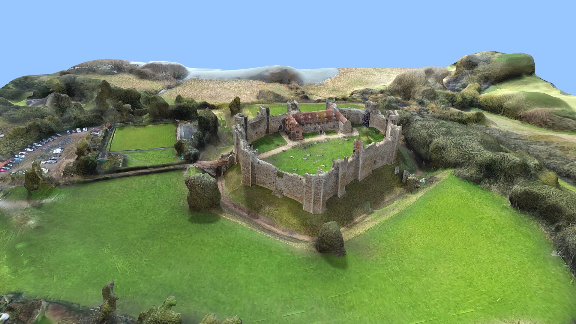 Castle Framlingham, Suffolk, England - Buy Royalty Free 3D model by ...