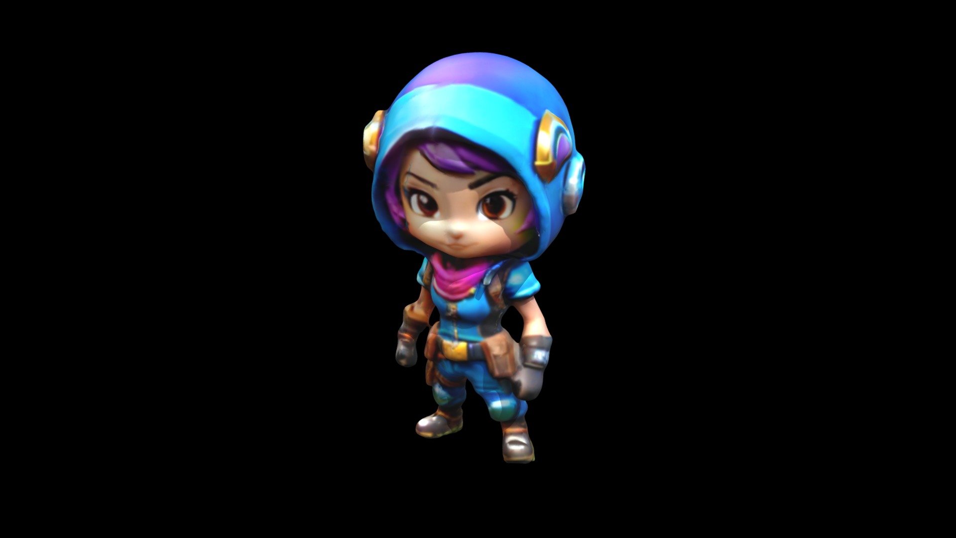 A female character with a unique appearance stan - Download Free 3D ...