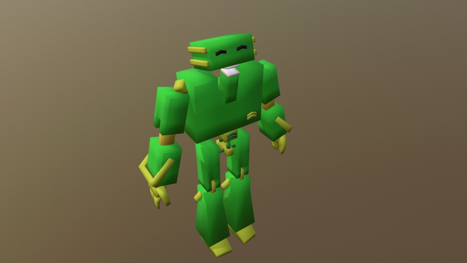 Green Robot Lowpoly - character - 3D model by DioMartins (@diodesign ...