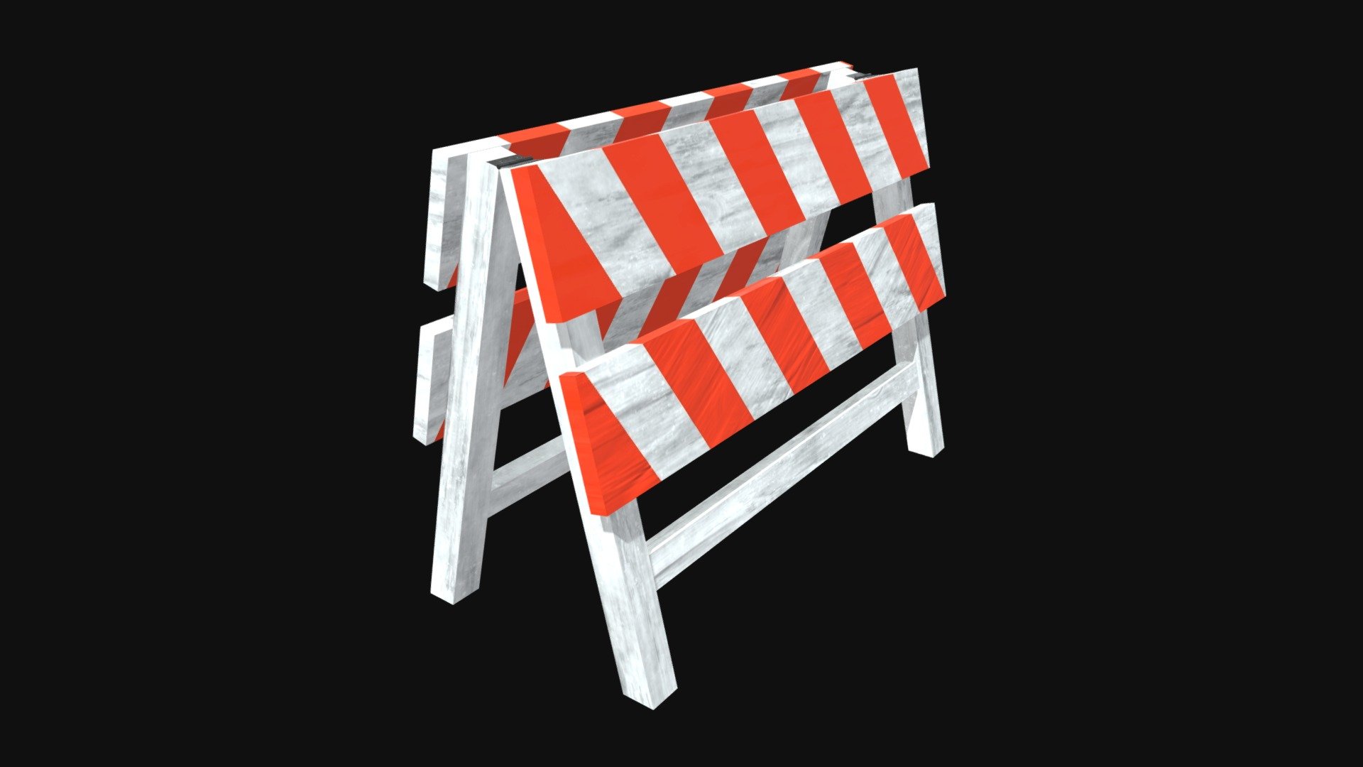 Construction barrier - Buy Royalty Free 3D model by FrancescoMilanese [7519bae] - Sketchfab Store