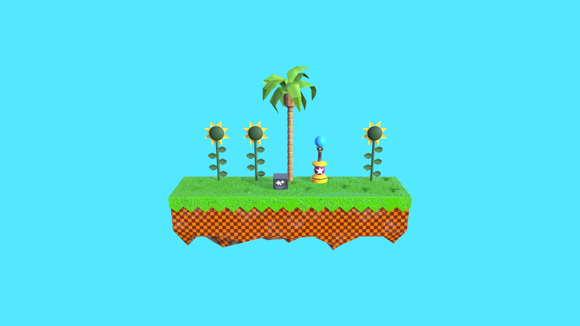Sonic Scene - 3D model by Shlime [7519f8d] - Sketchfab