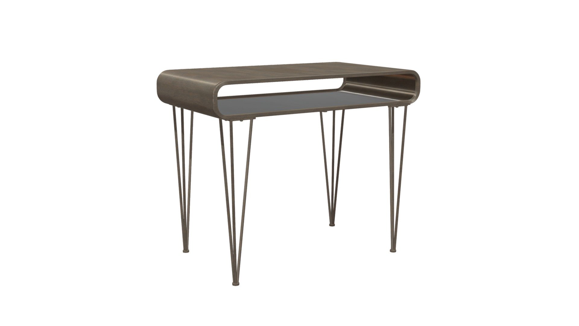 Xander Desk Antique Gold - 102091 - Buy Royalty Free 3D model by Zuo ...