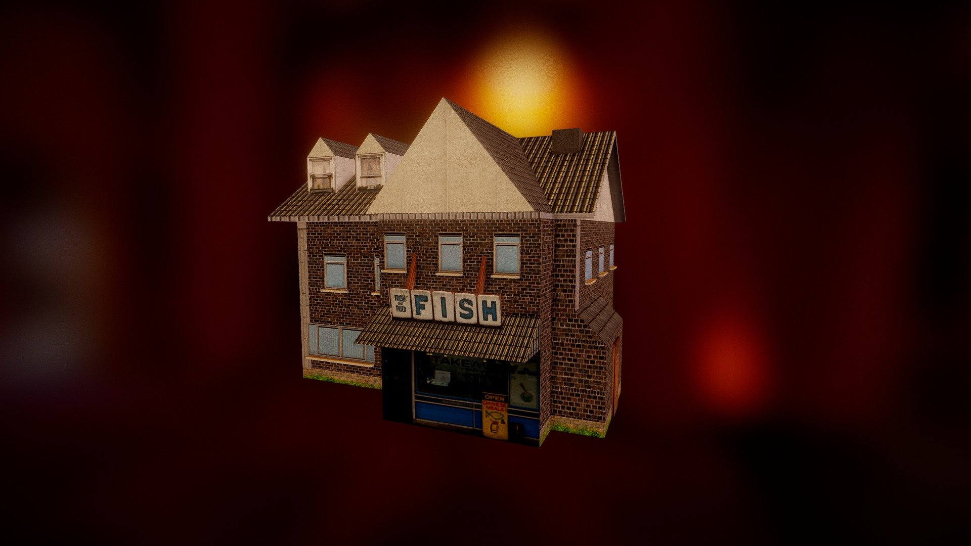 Exterior Fish Shop - Buy Royalty Free 3D model by tosbin [751c875 ...