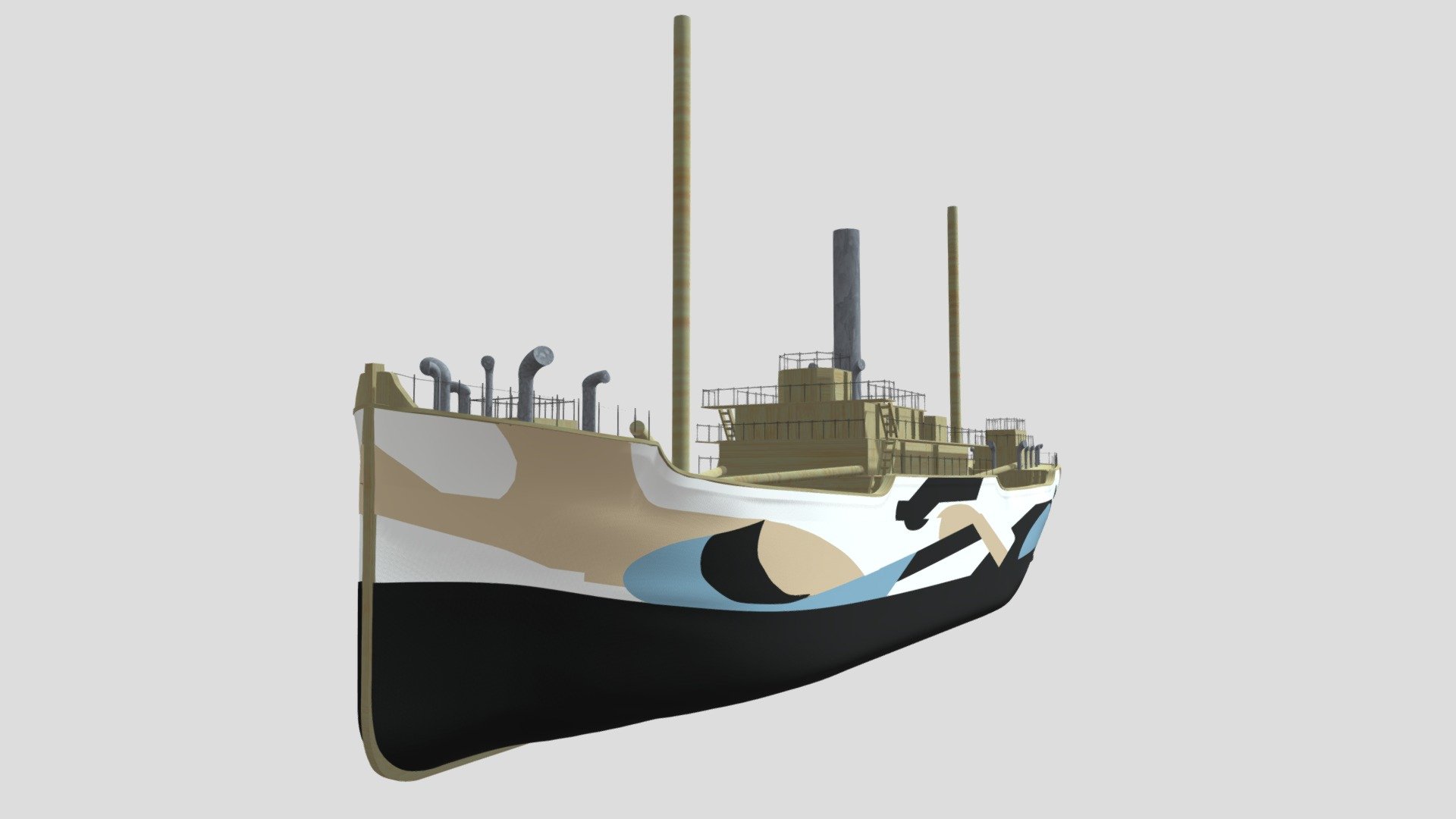 USSB EFC 1001 - Ferris Vessel, Dazzle Paint - 3D model by NOAA's ...