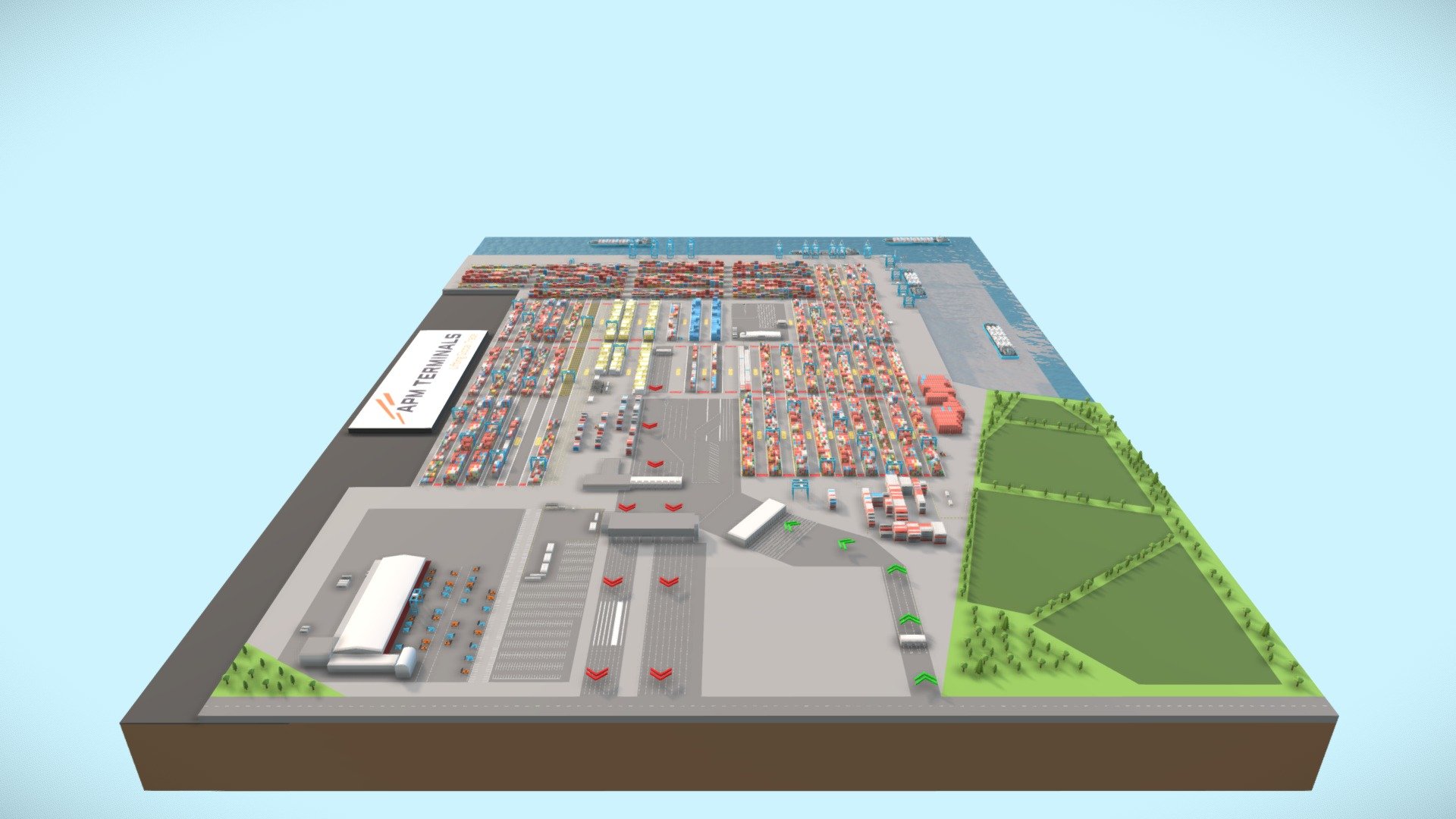 Port Elizabeth - Low Version - 3D model by Estudio Cactus ...