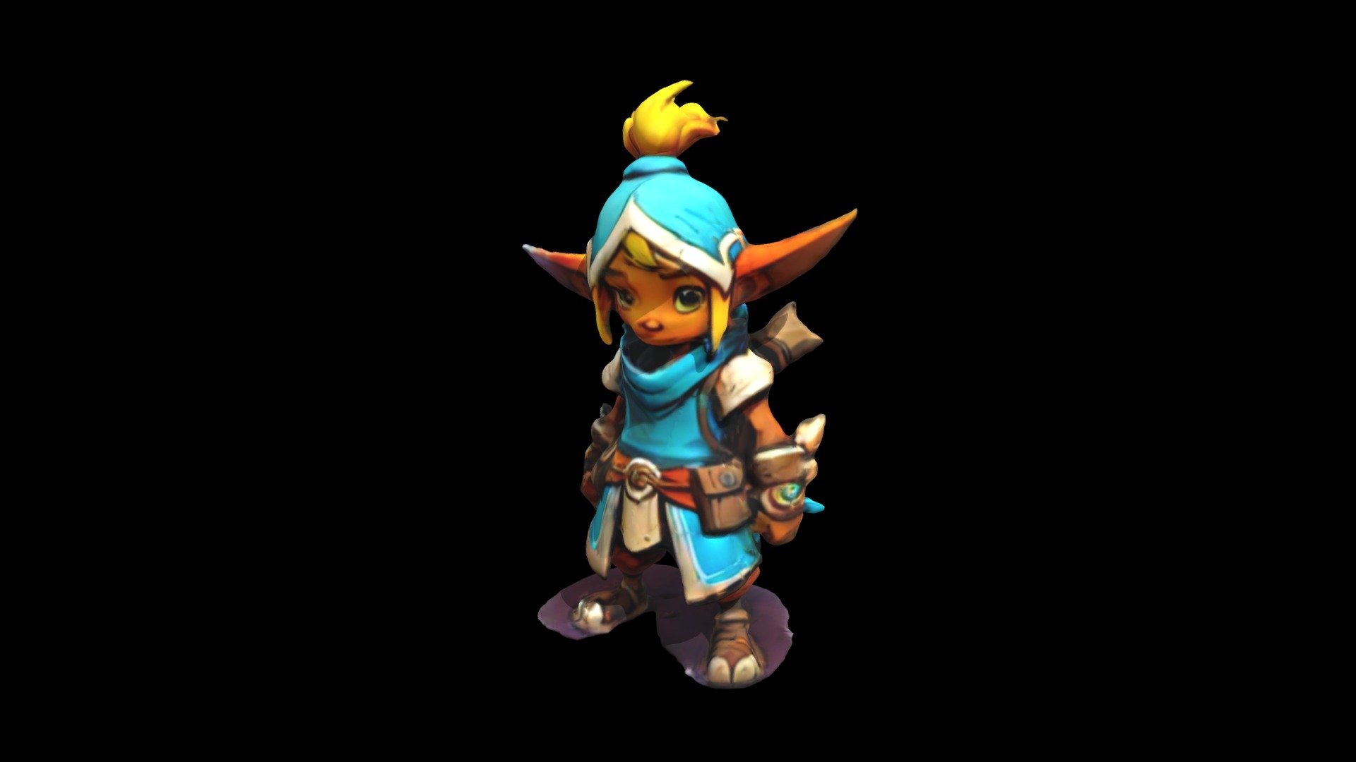Chibi-style character card A young adventurer in - Download Free 3D ...